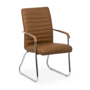 Scaun de vizitator DHO 833 Piele ecologică, Cadru cromat, Modern